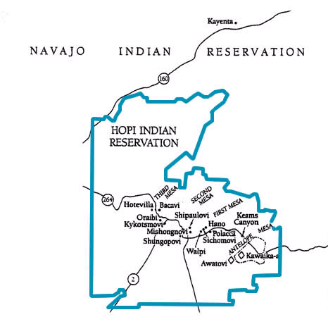 Hopi Indian Reservation Map
