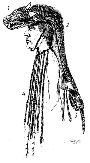 LENAPE (DELAWARE) CLOTHES (leggings, skirt, coat, blouse, headdress)