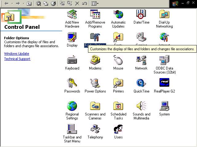 Control Panel Section