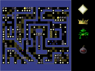 The map screen, with the icons on the right that tell you what tasks ...