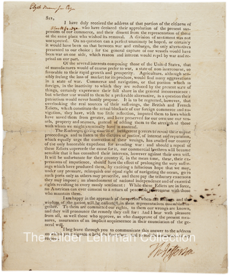 During the Embargo Act