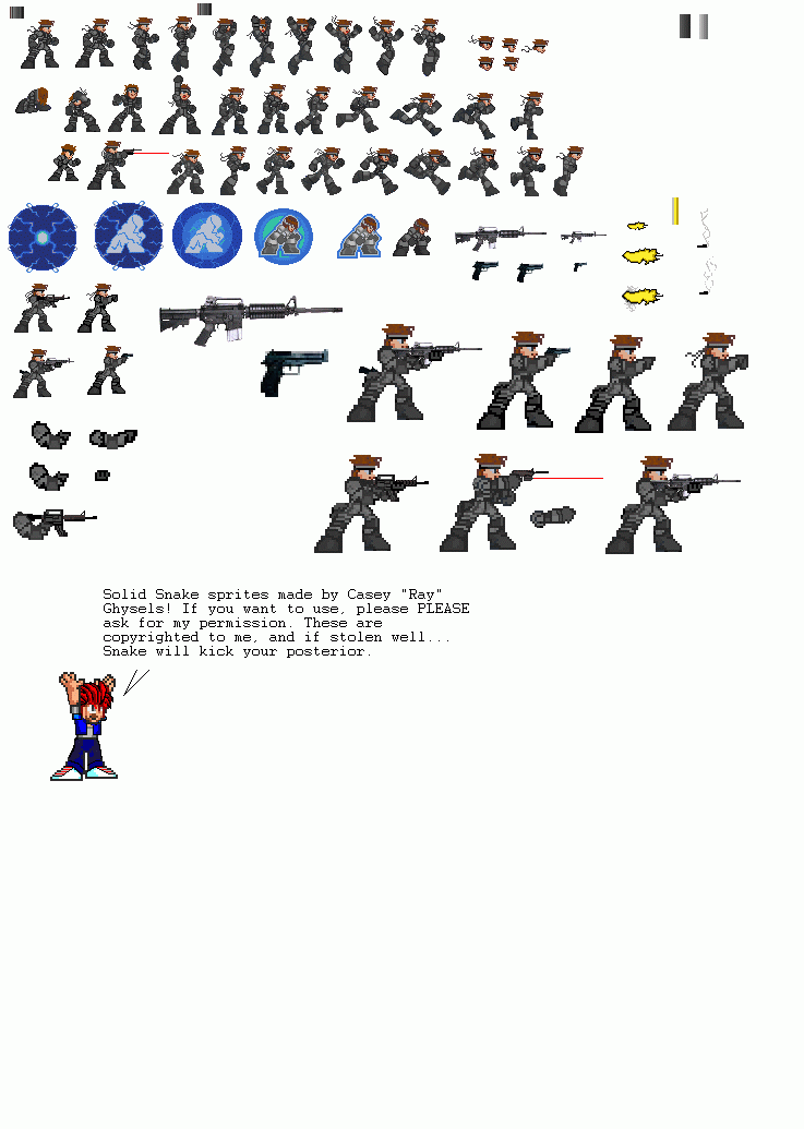 Face Solid Snake Sprite