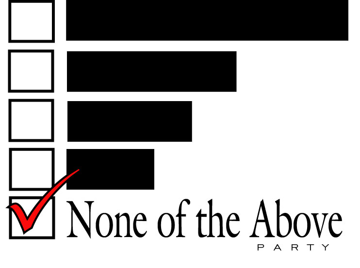 None of the Above party website
