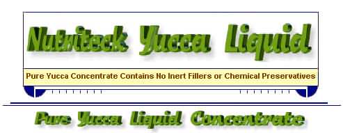 Yucca supplement nutritional liquid extract concentrate