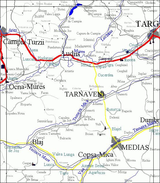Municipiul Tarnaveni, asezare, localizare, informatii, harta