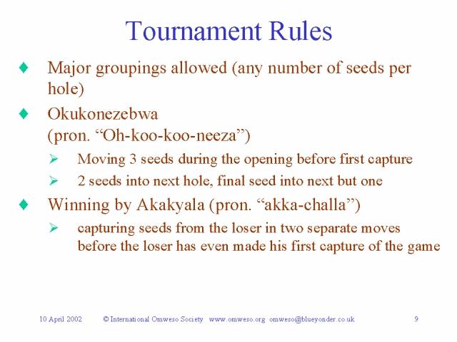 Tournament Rules