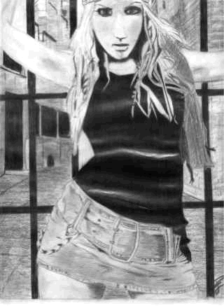 Celebrity Drawings Christina Aguilera