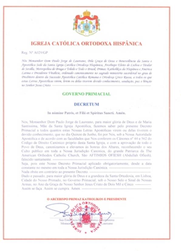 Site Oficial de Monsenhor Paulo Jorge de Laureano, Arcebispo Primaz ...