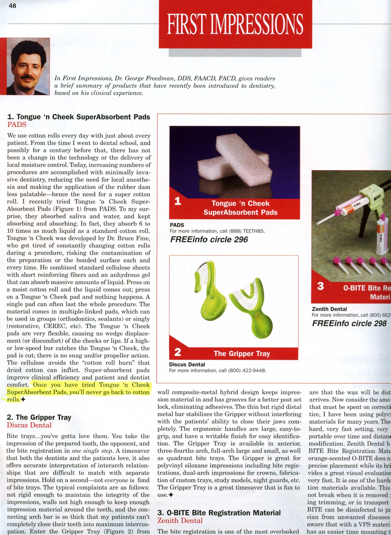 Tongue'n Cheek Super Absorbent Pads - Cotton Roll Alternative