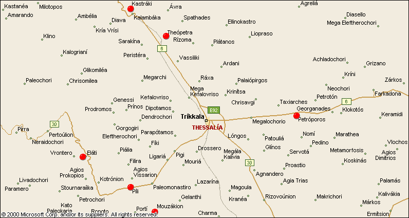 sport climbing in trikala map