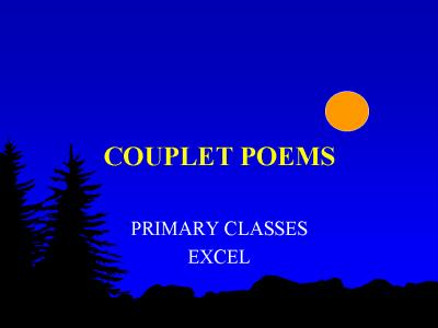 COUPLET POEMS