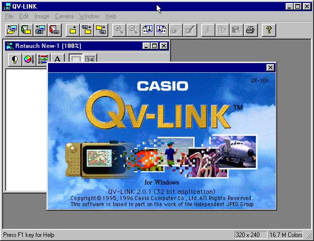 QV-Link: Casio digital camera - PC data communication software
