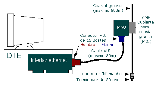 Redes, Ethernet 10base5