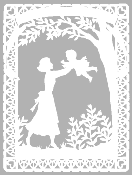 Scherenschnitte Mother & Daughter Pattern