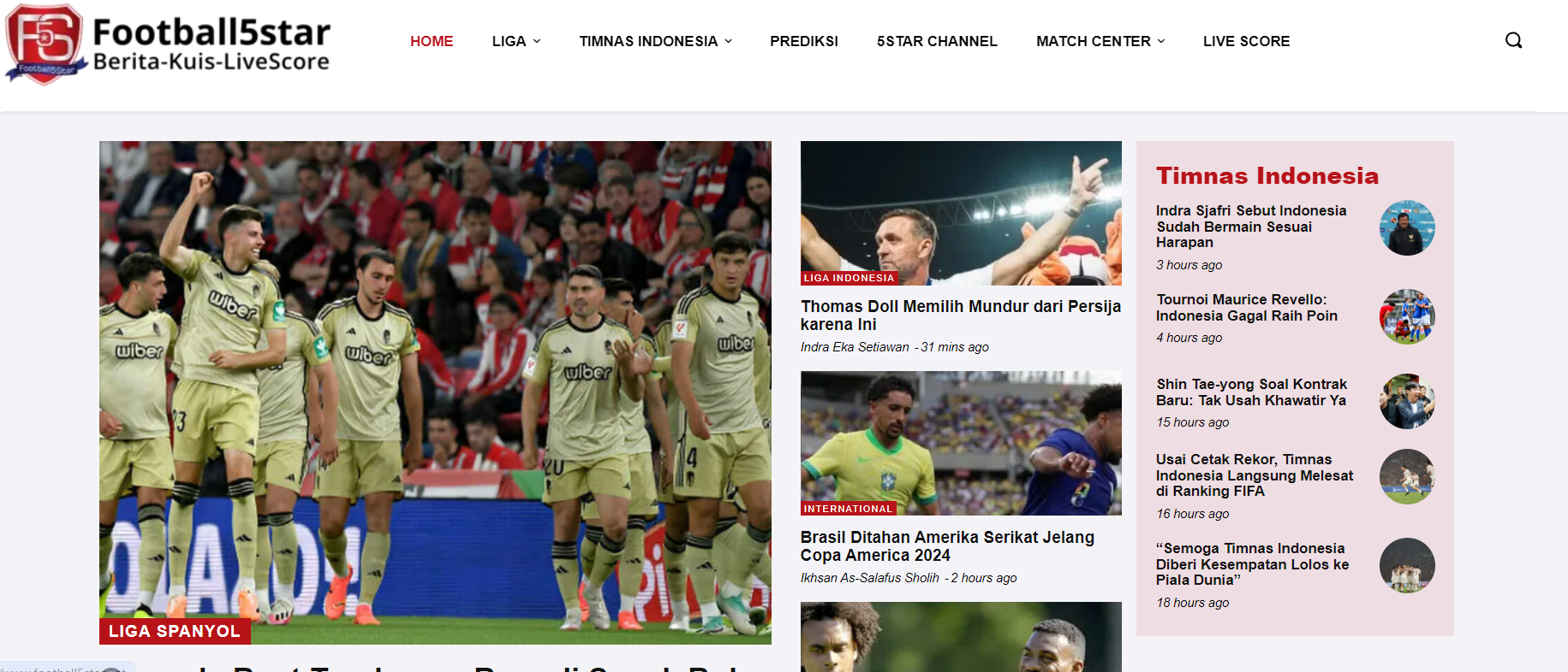 Football5star.net Situs Berita Bola