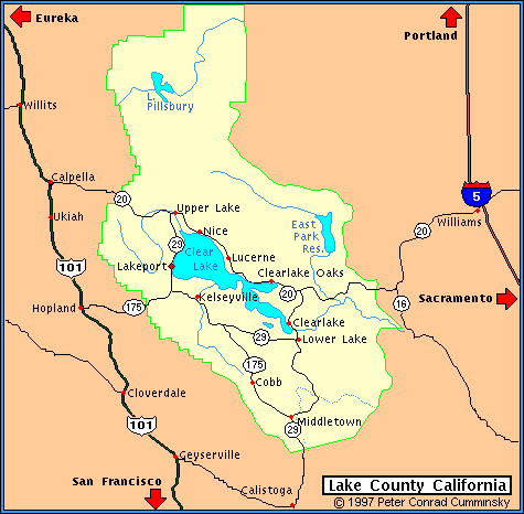 Lake County California Map