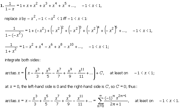 10.2 Derivatives And Integrals Of Power Series