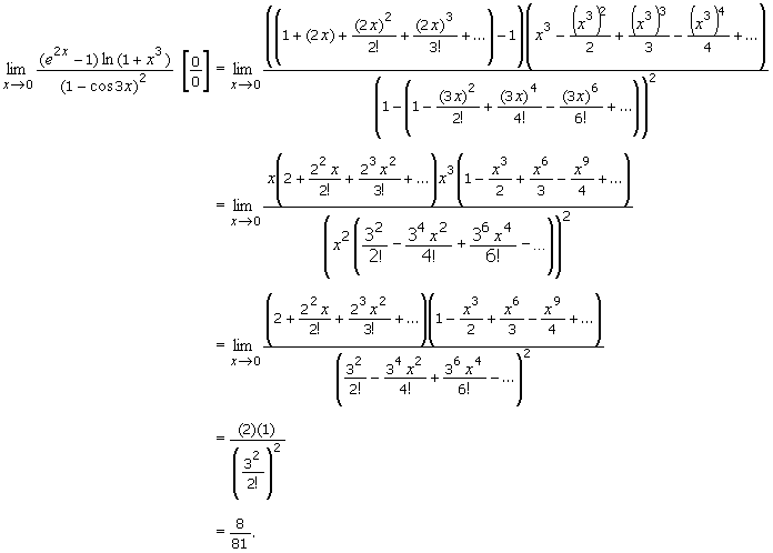 10.4 Applications Of Taylor Series