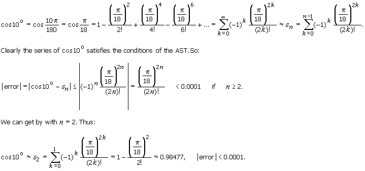 10.4 Applications Of Taylor Series
