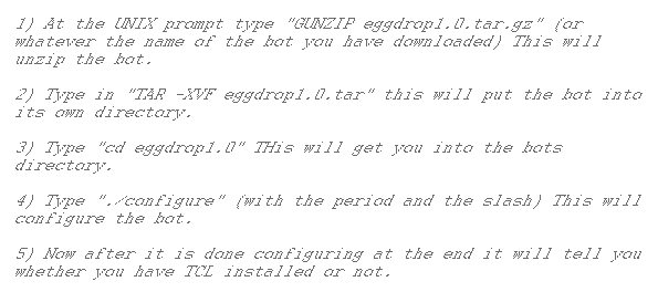 Configurando um eggdrop