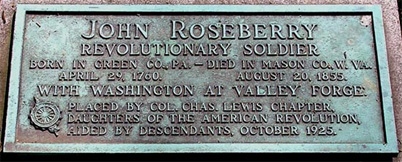 Revolutionary War Soldier John Roseberry