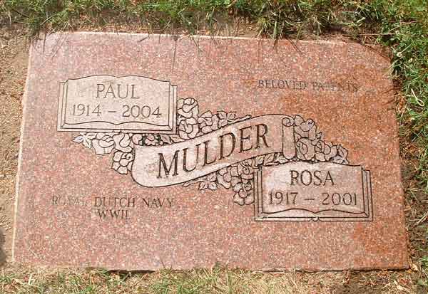 In Memory of Paul and Rosa Mulder