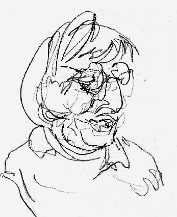 Flying Blind Continuous Contour Drawing