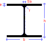 H beam HEB profile standard series