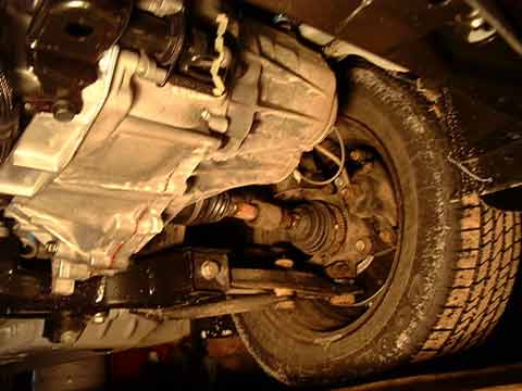 The underside of the PT Cruiser