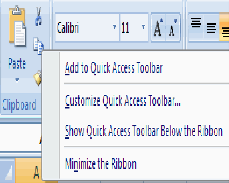 Add to Quick Access Toolbar and a shortcut will be added.