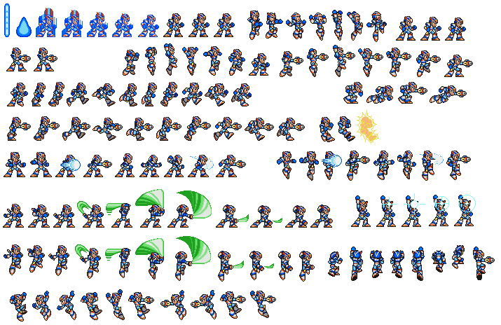 Megaman x sprite sheet - profslim