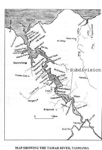 Click "Tamar River" map below to expand it to full size.