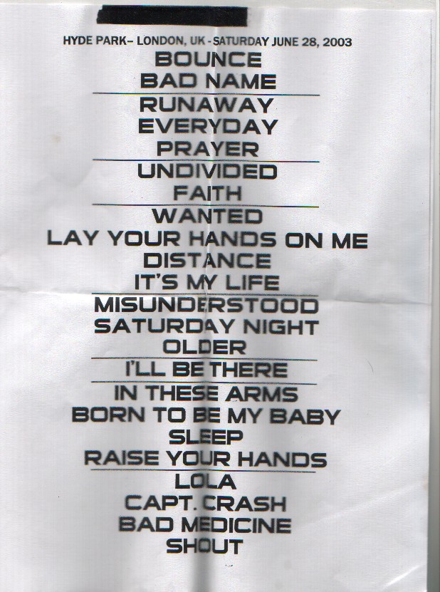Setlists