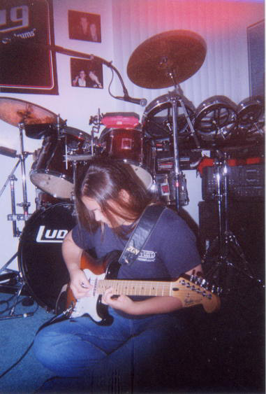 Rachel playing the intro to Wanted