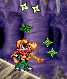 Awesome! you charge up, a shadow of yourself fires its own set of ninja ...