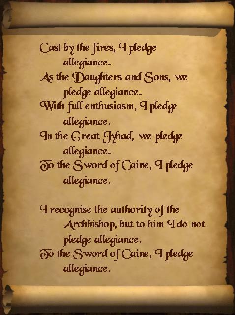 The Sabbat Oath of Loyalty
