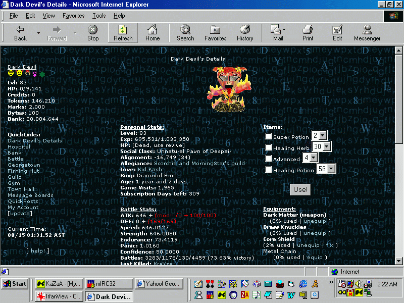 [PC] [1998-2003] RPG 'Alien' Browser game : r/tipofmyjoystick