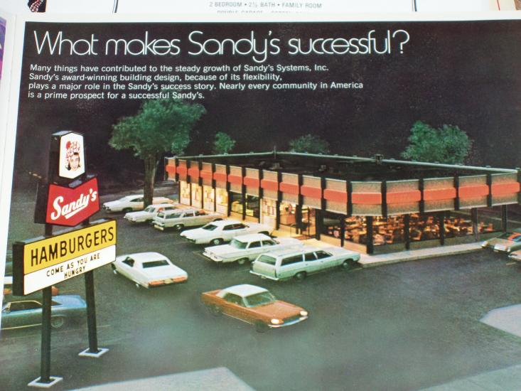 Sandy's Franchise Information Hamburgers Drive-In Sandys 1960s 1950s ...