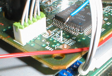 The powerwire (happens to be red on my mod chip) goes to +5V lead on ...
