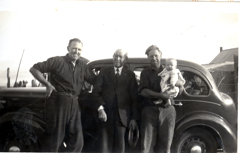 This photo (probably taken in 1950) shows four generations of Schacks ...
