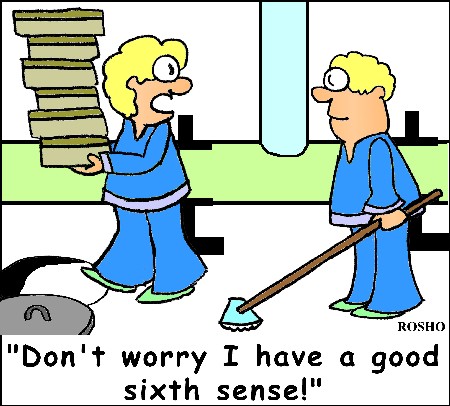 Safety Cartoons By Cartoonist Rosho : Safety Cartoon ID: sixth_sense