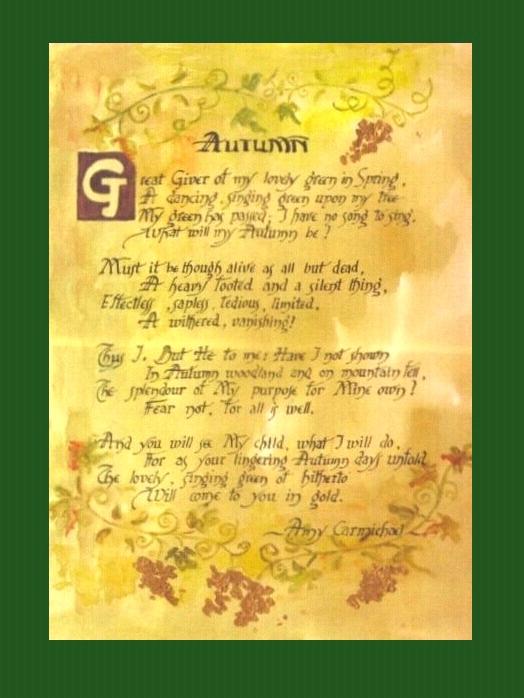 English Calligraphy - Poems