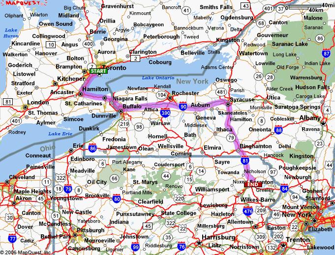 Directions from Toronto