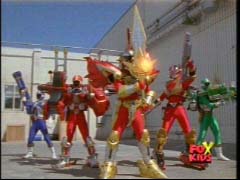 Rangers use Mega Battles, Transarmor Cycle, and Battle Warrior