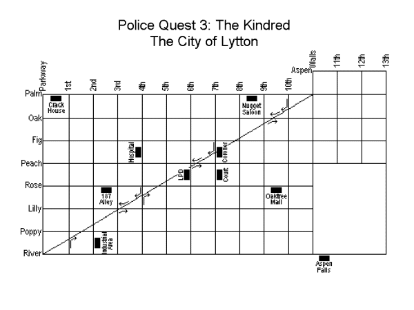 Police Quest 3 Map
