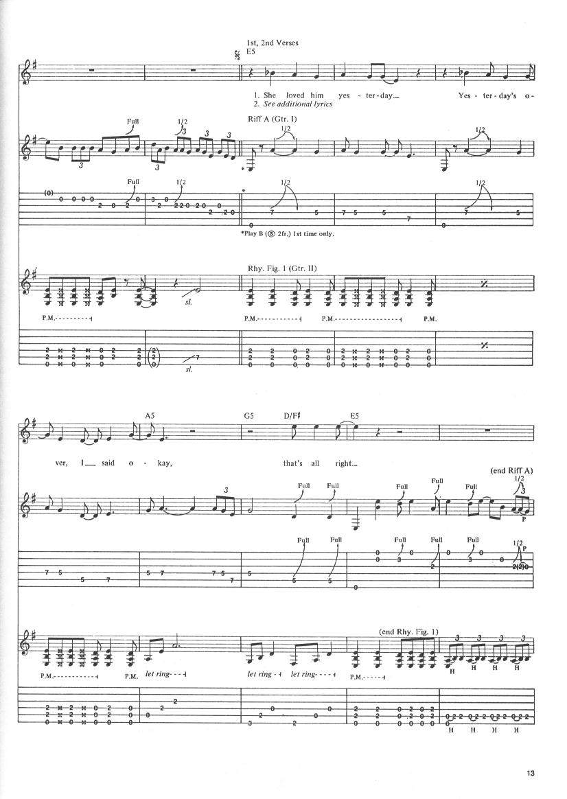 Dust N Bones Guitar Tab