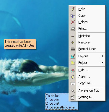 ATnotes - Create notes on your desktop - FREEWARE