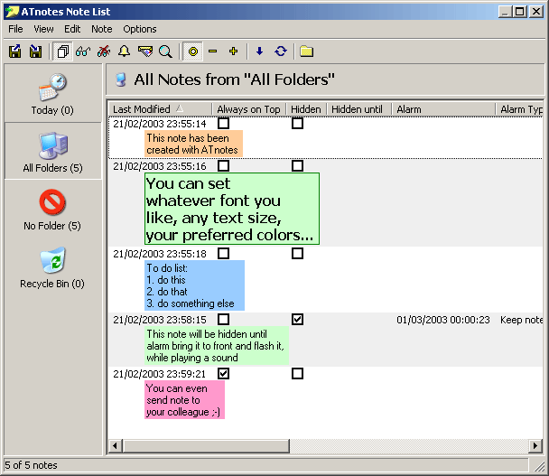 ATnotes - Create notes on your desktop - FREEWARE