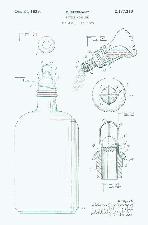 Bottle Closure Invention of Edward Stephany