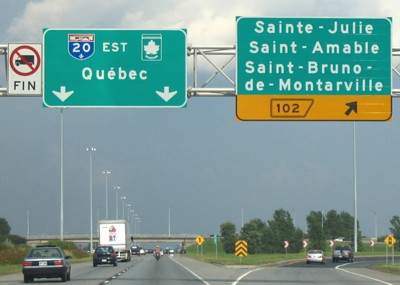 La signalisation routière au Québec